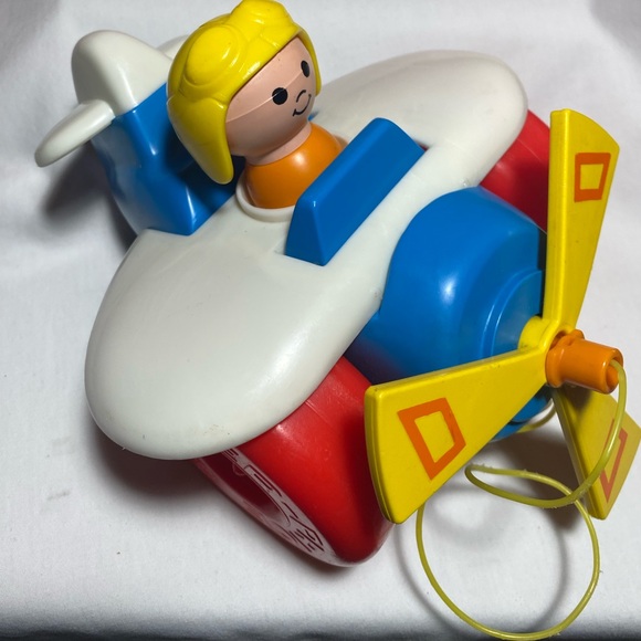 Fisher-Price | Toys | Vintage Fisher Price 98 Airplane Pull Toy Little ...